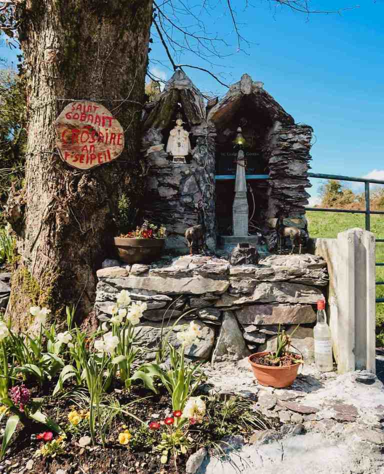 Roadside shrine to st G Clondrohid