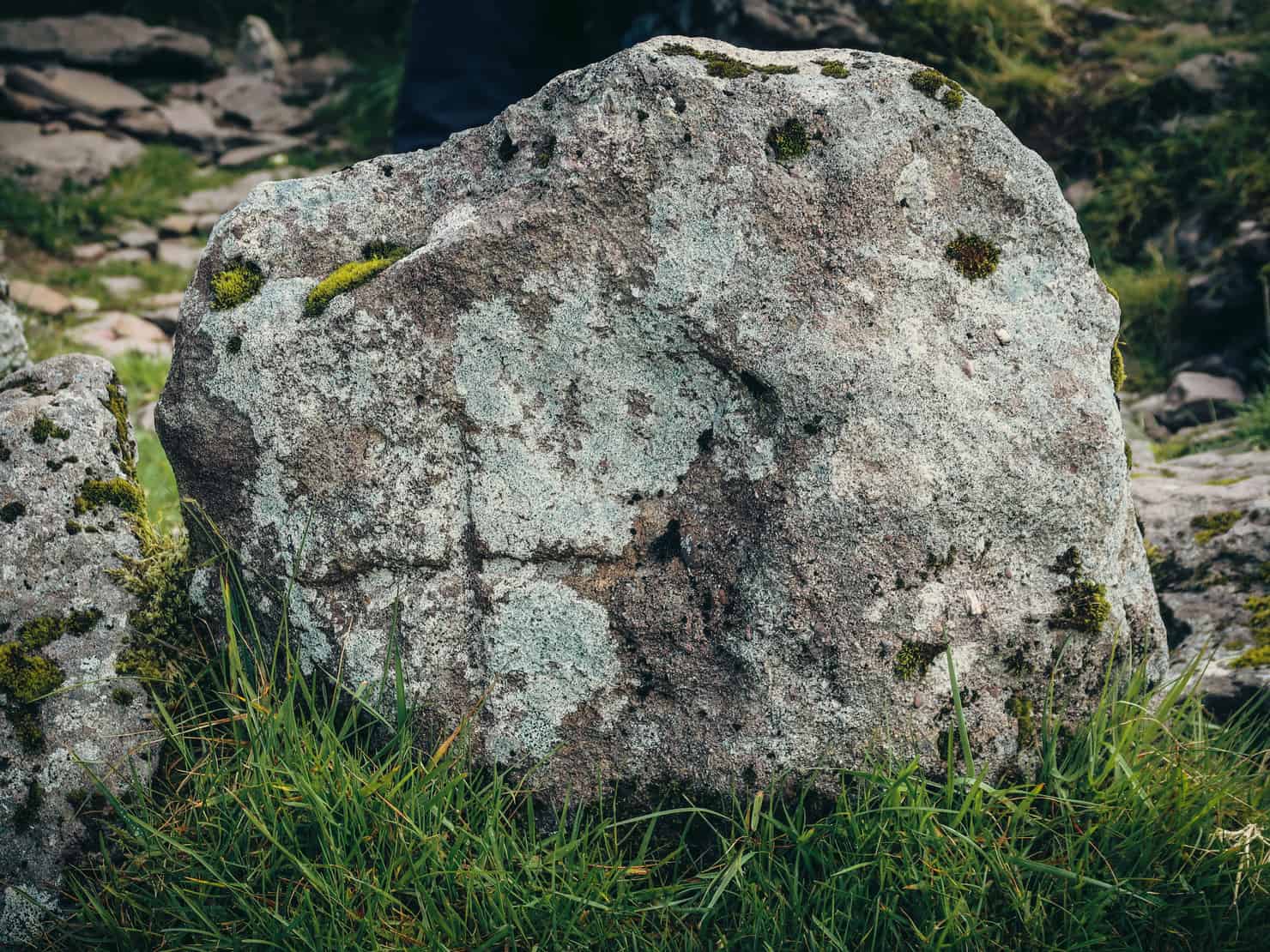 cross inscribed stone Mt Brandon